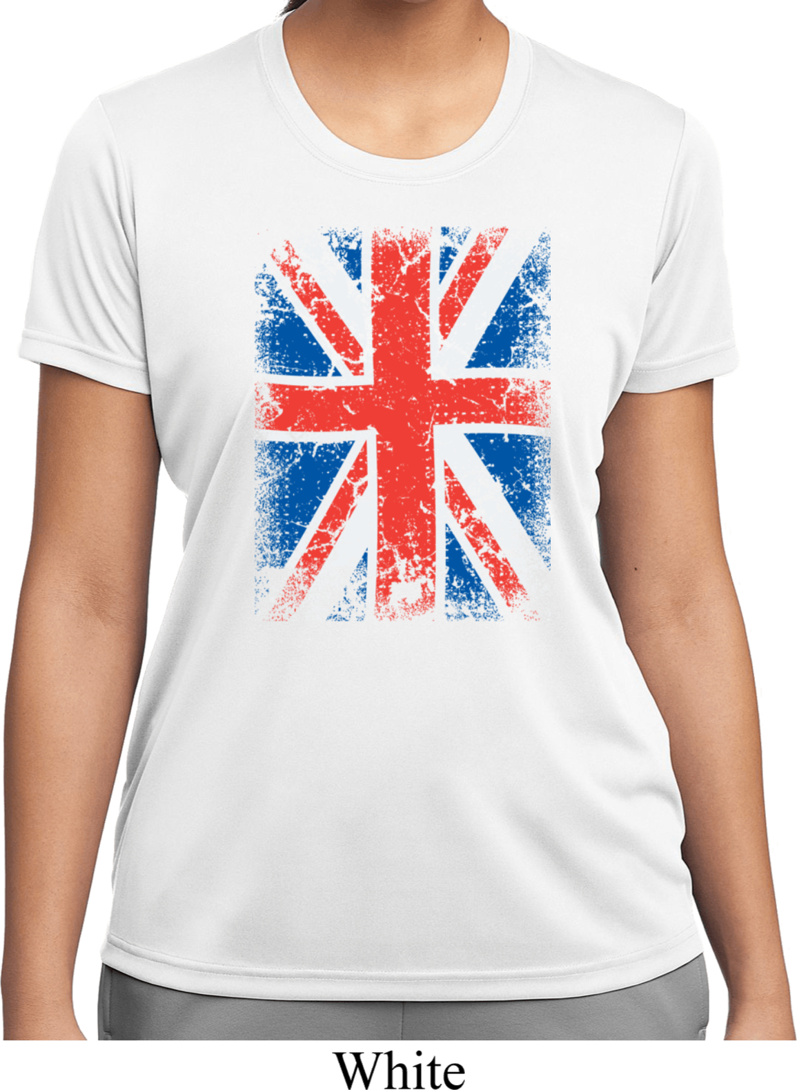 Ladies UK Flag Shirt Union Jack Moisture Wicking Tee T-Shirt - Union ...