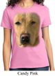 Ladies Yellow Lab Shirt Big Yellow Lab Face Tee T-Shirt - Big Yellow ...