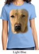 Ladies Yellow Lab Shirt Big Yellow Lab Face Tee T-Shirt - Big Yellow ...
