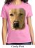 Ladies Yellow Lab Shirt Big Yellow Lab Face Tee T-Shirt - Big Yellow ...
