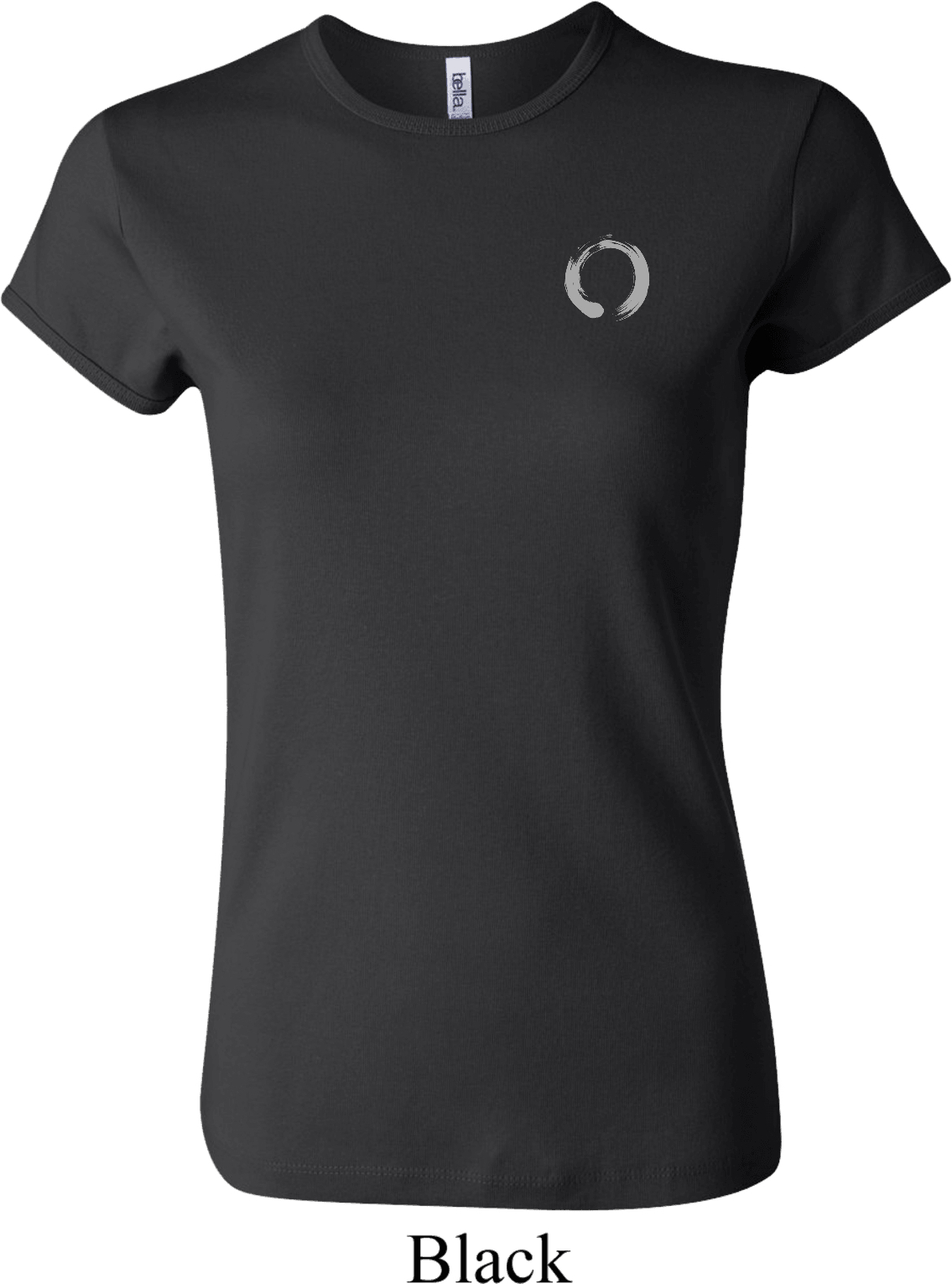 Ladies Yoga Shirt Enso Pocket Print Crewneck Tee T-Shirt - Enso Pocket ...