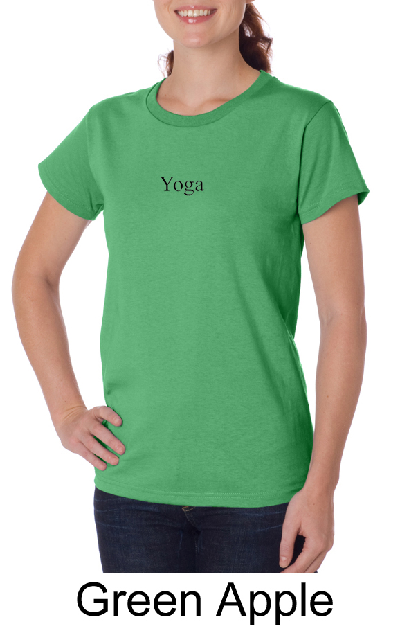 Ladies Yoga T-shirt – Yoga Meditation Organic Tee Shirt - Yoga Logo ...