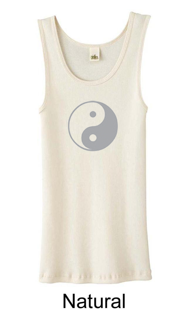 Ladies Yoga Tank Top Yin Yang Big Print Meditation Organic Tank Top ...