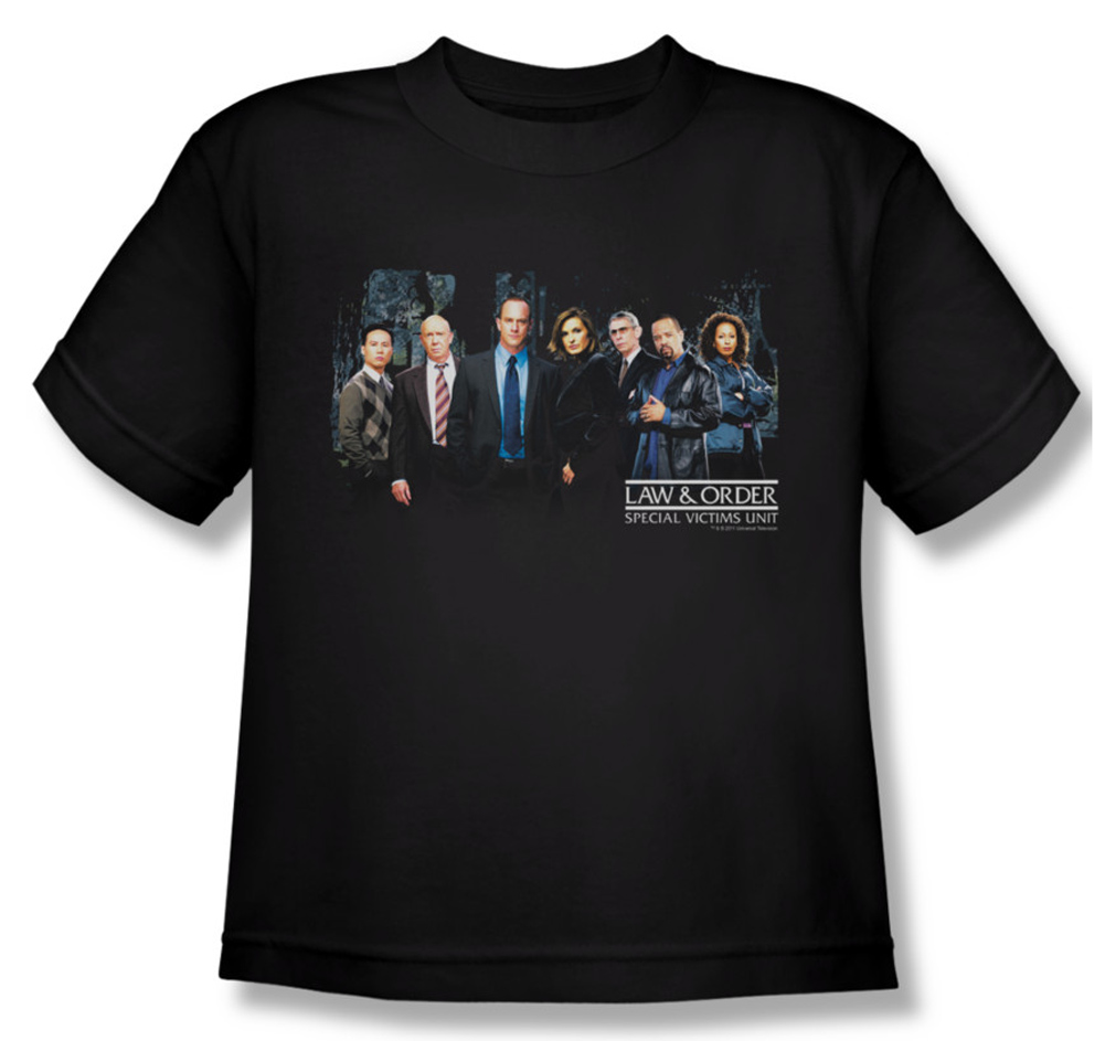 Law & Order: SVU Shirt Kids Cast Black Youth Tee T-Shirt - Law & Order ...