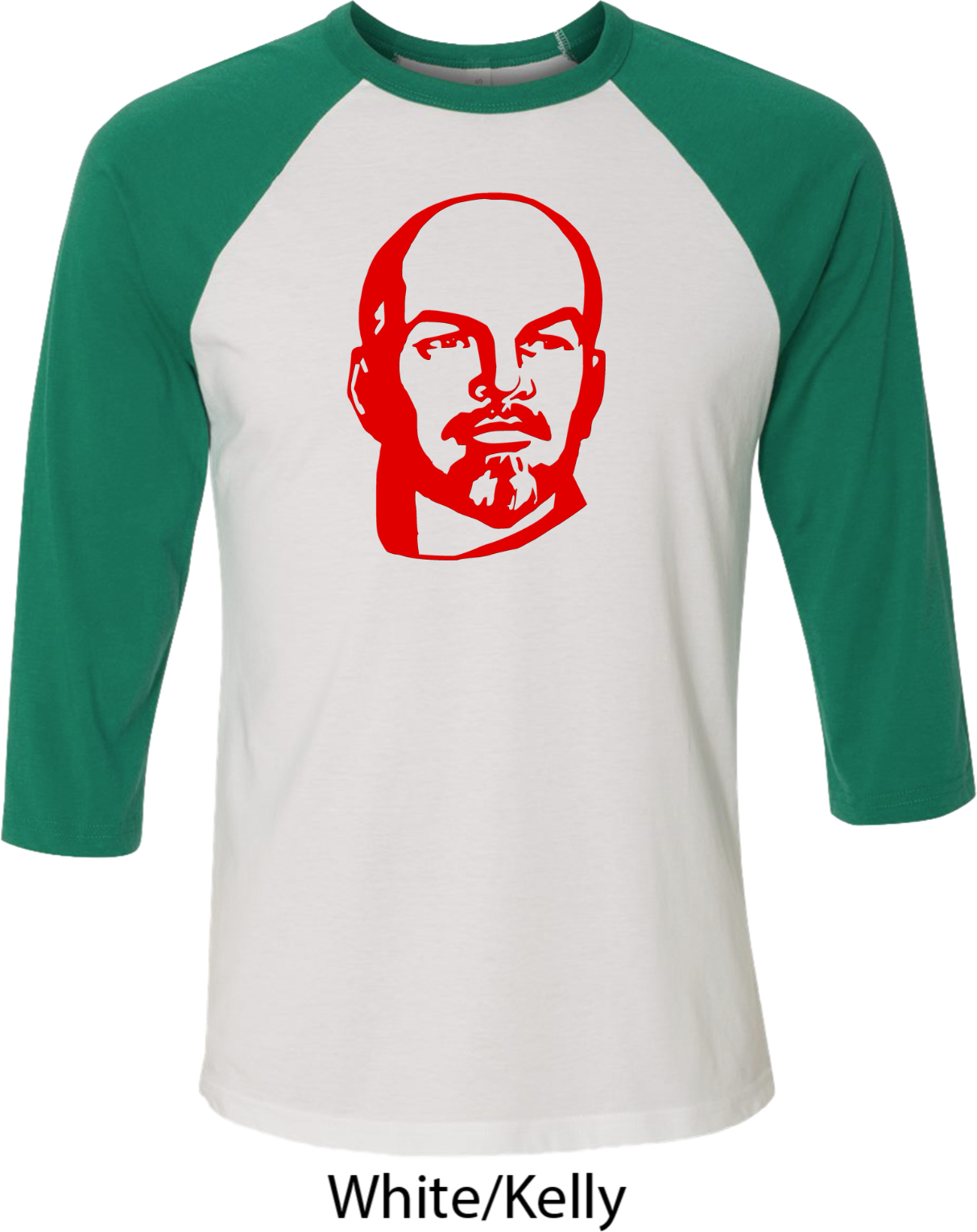 Lenin Profile Mens Raglan Shirt - Lenin Profile Mens Shirts