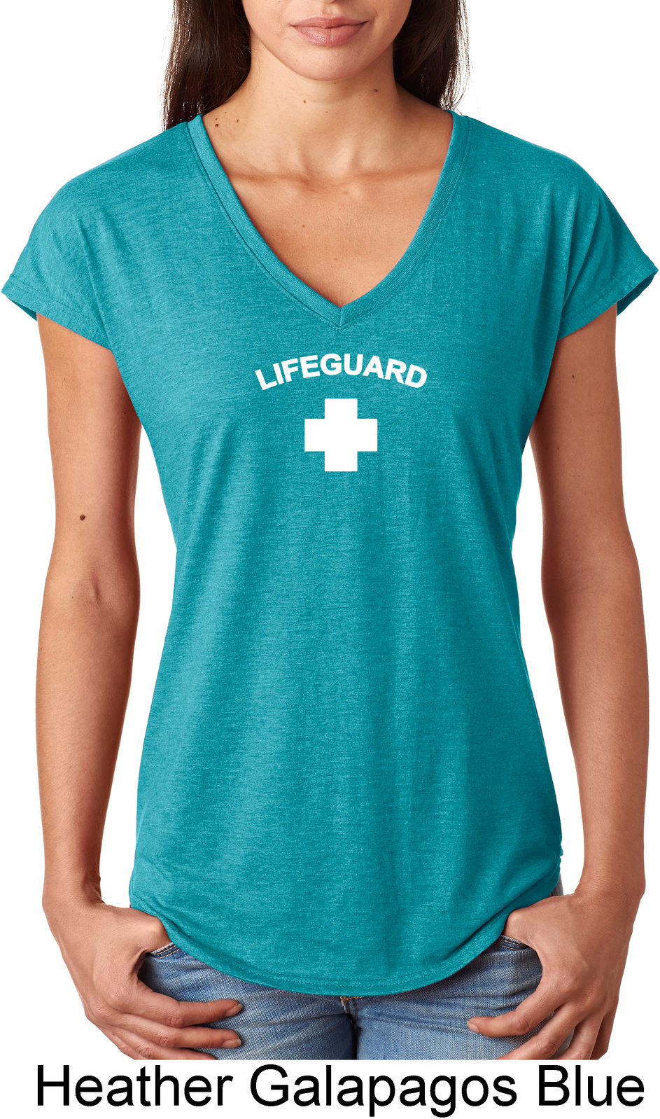 Lifeguard Ladies Tri Blend V-Neck Shirt - Lifeguard Ladies Shirts