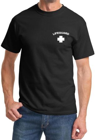 Lifeguard T-Shirt Pocket Print - Lifeguard Pocket Print Mens Shirts