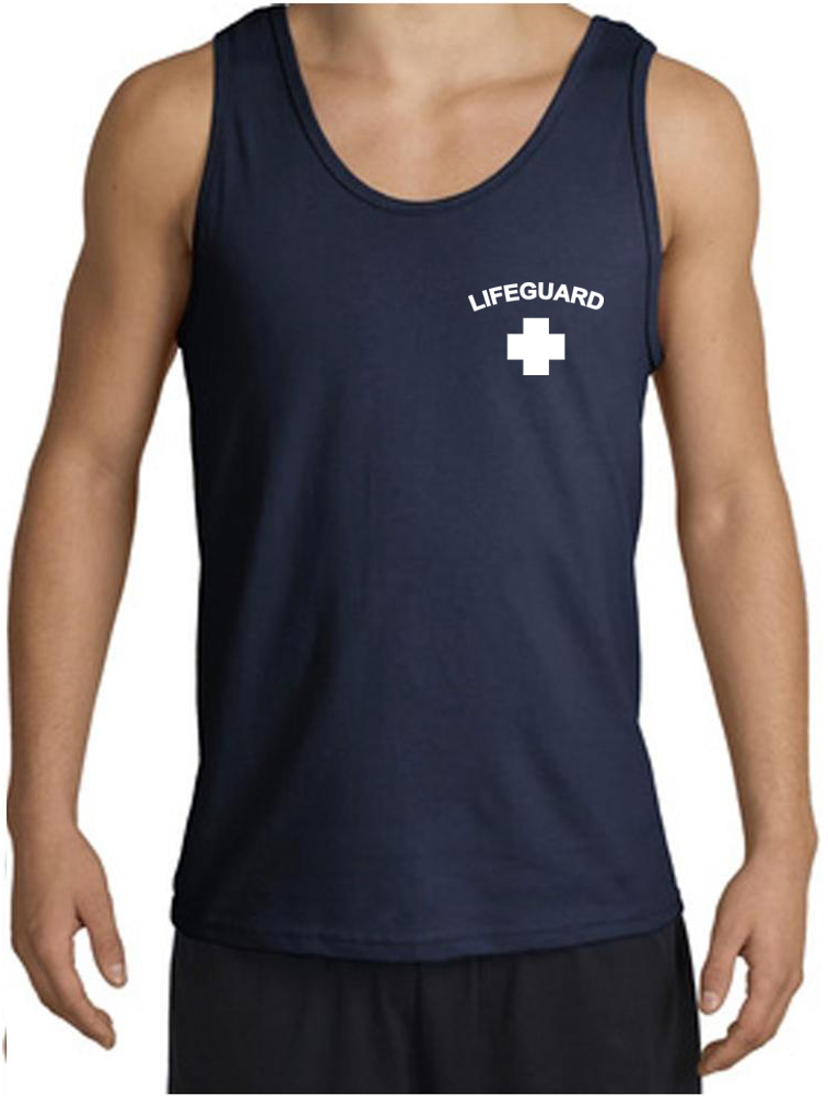 Lifeguard Tank Top Pocket Print - Lifeguard Pocket Print Mens Shirts