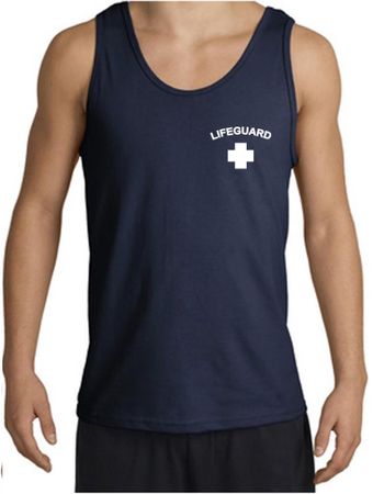 Lifeguard Tank Top Pocket Print - Lifeguard Pocket Print Mens Shirts