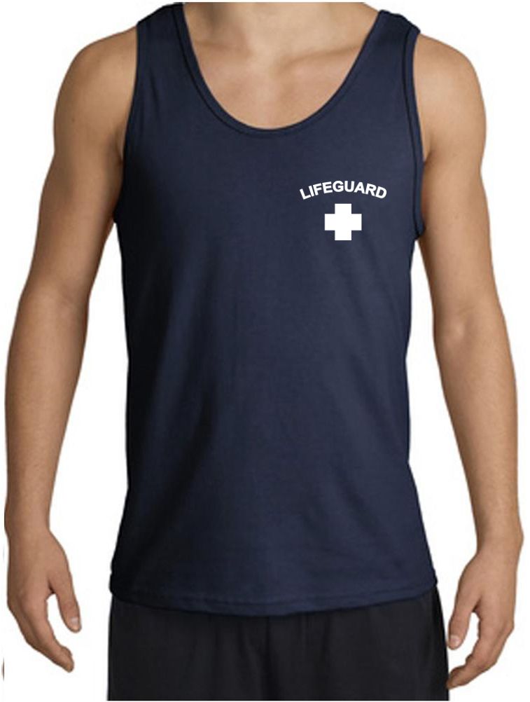 Lifeguard Tank Top Pocket Print - Lifeguard Pocket Print Mens Shirts