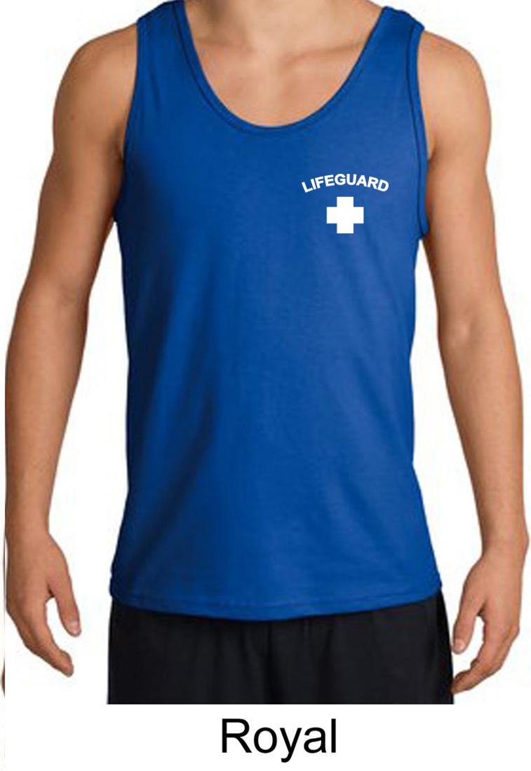 Lifeguard Tank Top Pocket Print - Lifeguard Pocket Print Mens Shirts