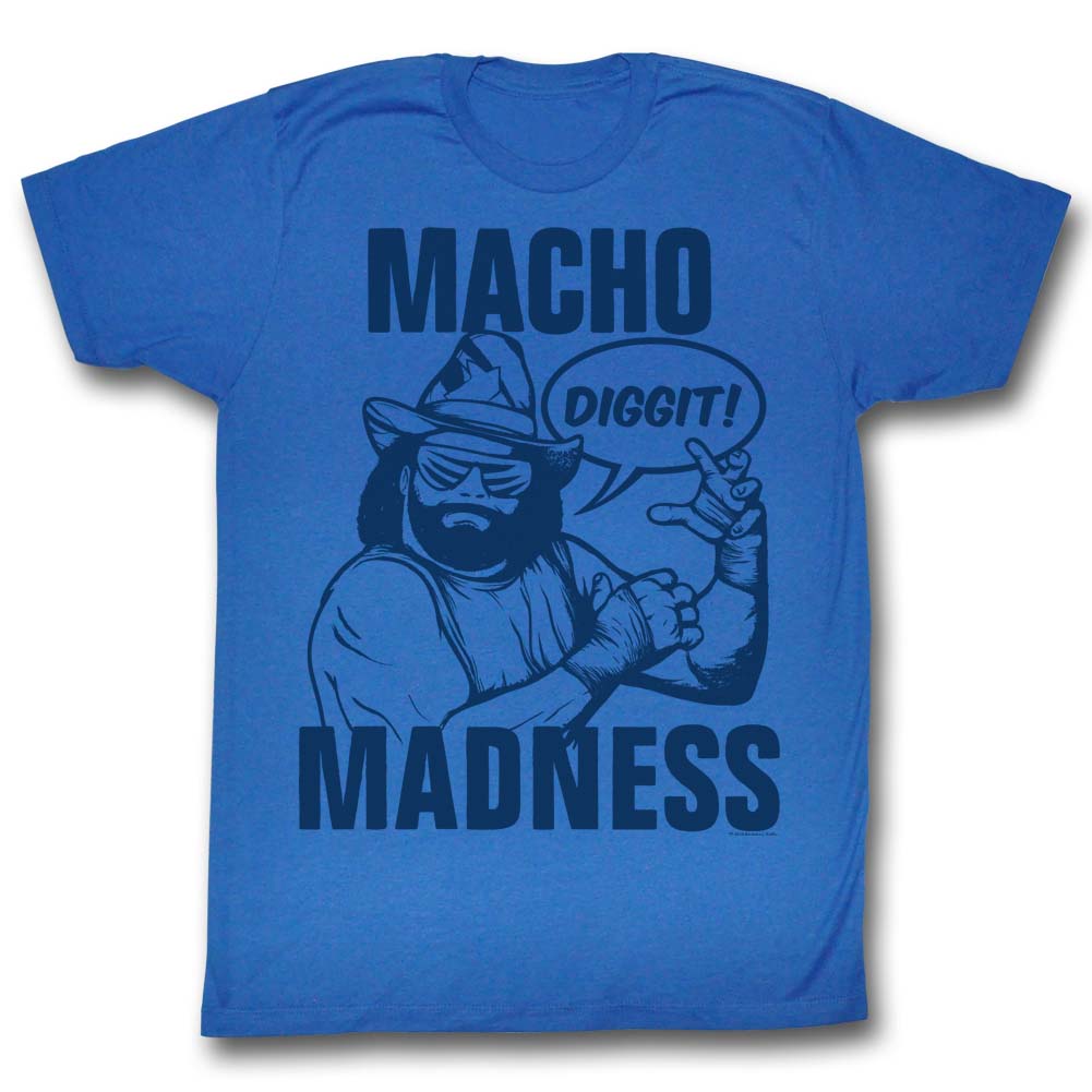 Macho Man Shirt Diggit Royal Blue T-Shirt - Macho Man Shirts