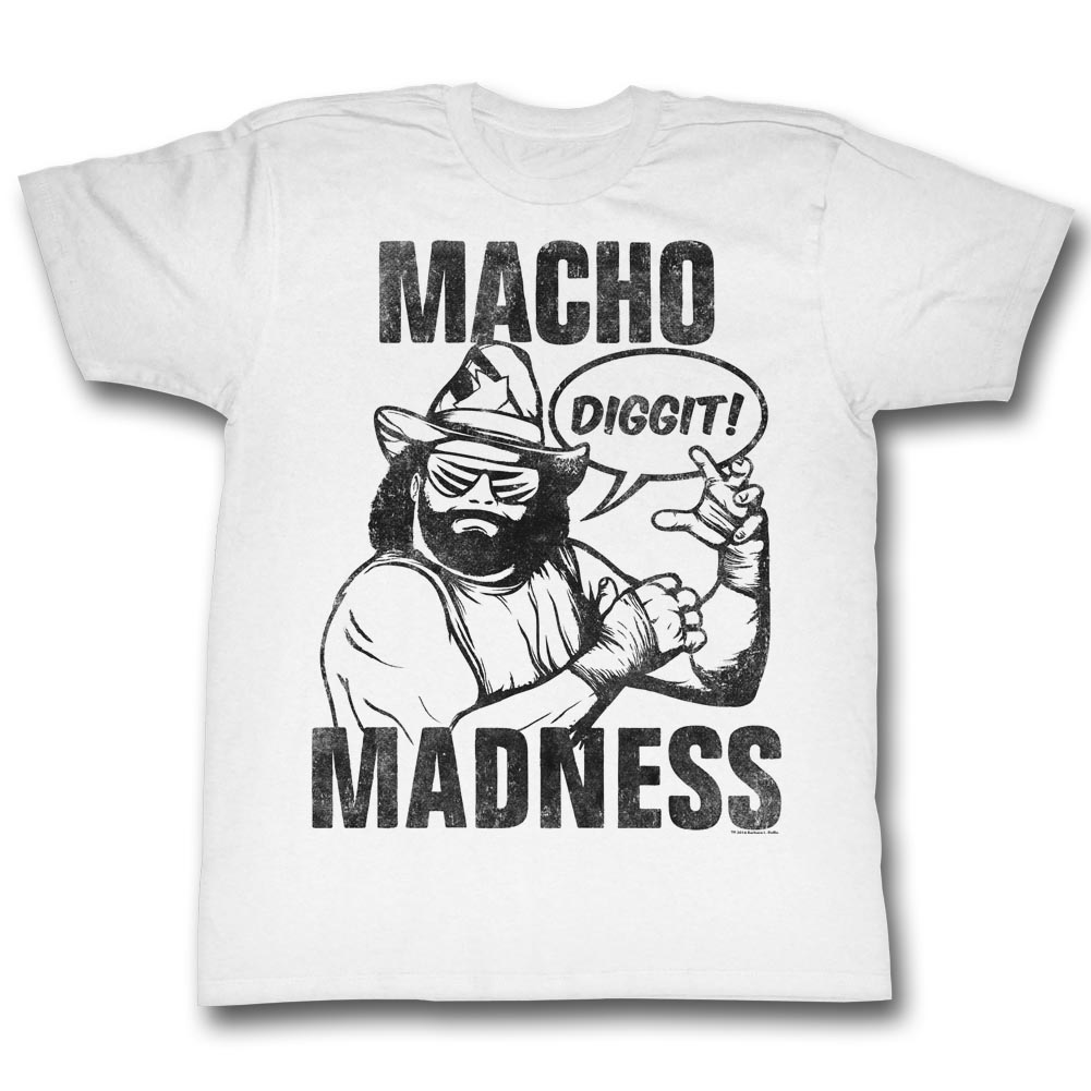 Macho Man Shirt Diggit White T-Shirt - Macho Man Shirts