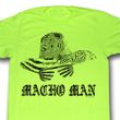 Macho Man Shirt Macho Hat Adult Bright Green Tee T-Shirt - Macho Man Shirts