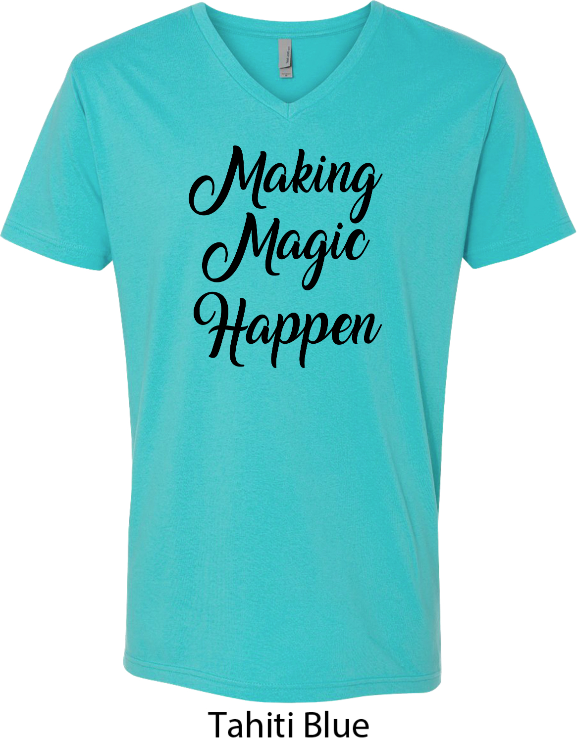 Making Magic Happen Black Print Mens V-Neck Shirt - Making Magic Happen ...