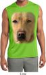 Mens Big Yellow Lab Face Sleeveless Moisture Wicking Tee T-Shirt - Big ...