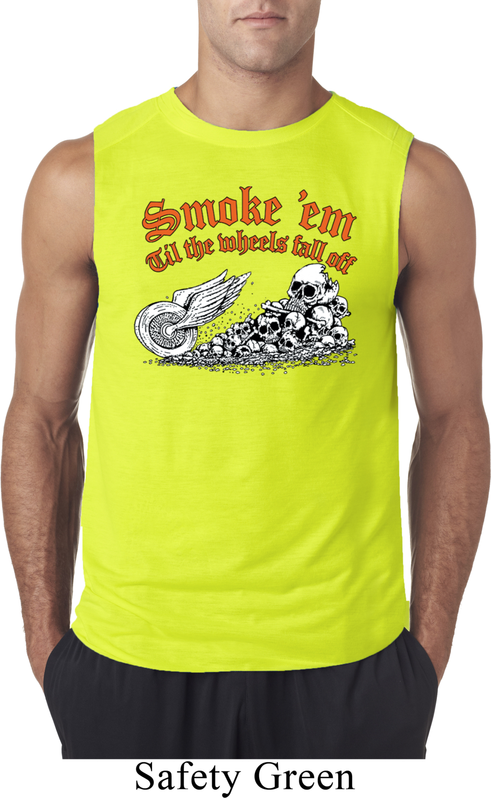 Mens Biker Shirt Smoke Em Sleeveless Tee T-Shirt - Smoke Em Mens Biker ...
