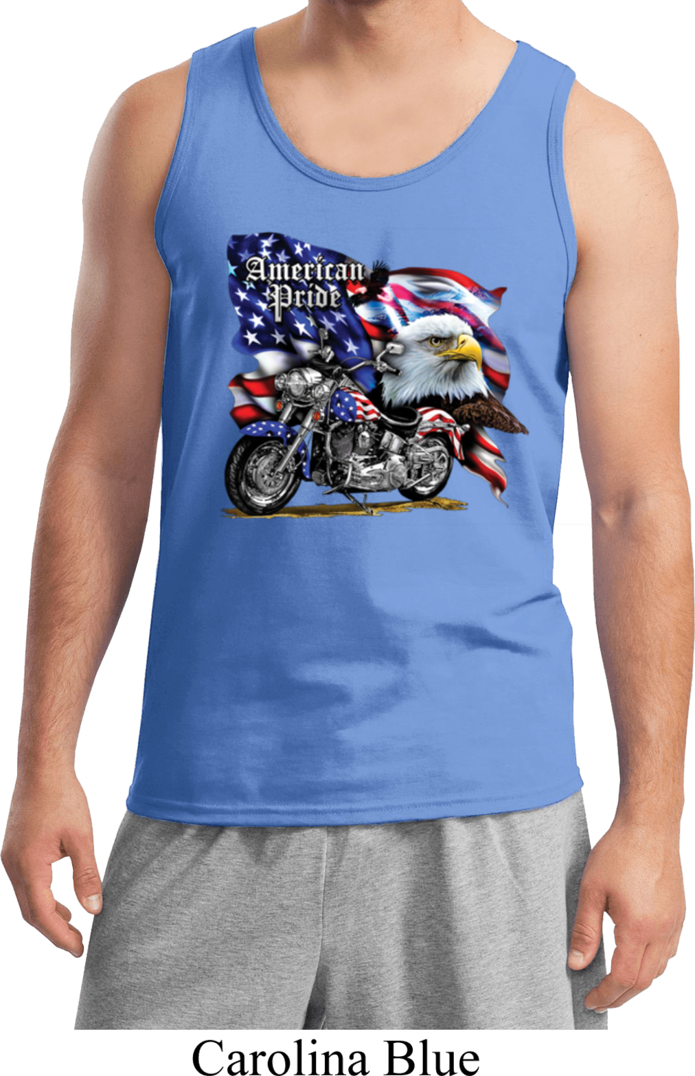 Mens Biker Tanktop American Pride Motorcycle Tank Top - American Pride ...