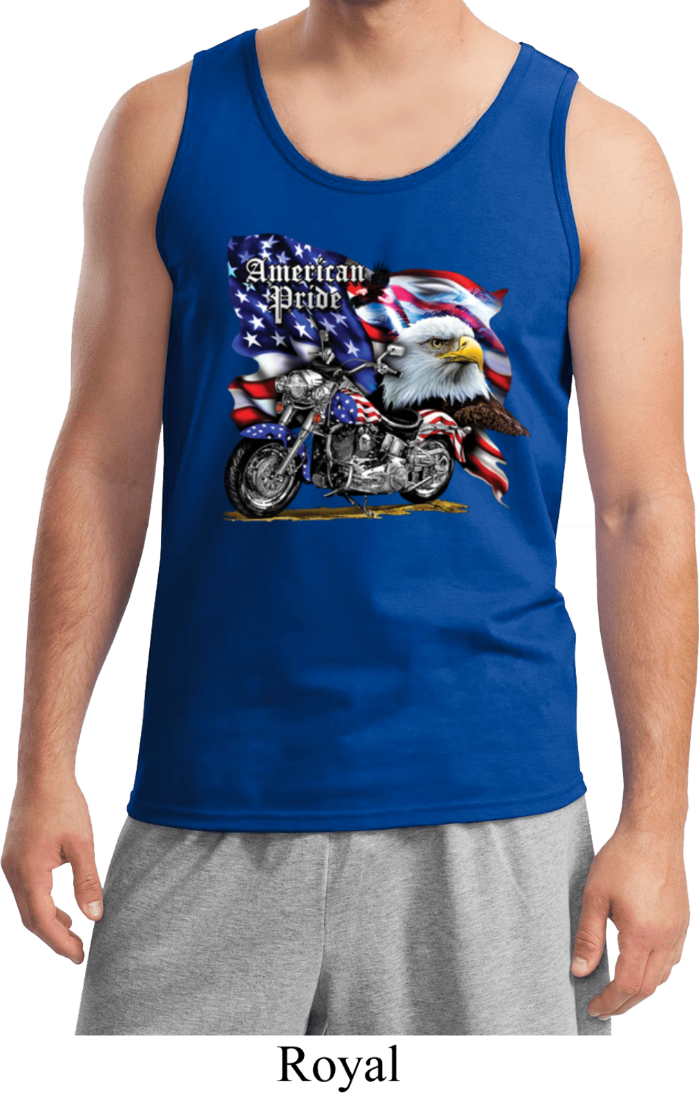 Mens Biker Tanktop American Pride Motorcycle Tank Top - American Pride ...