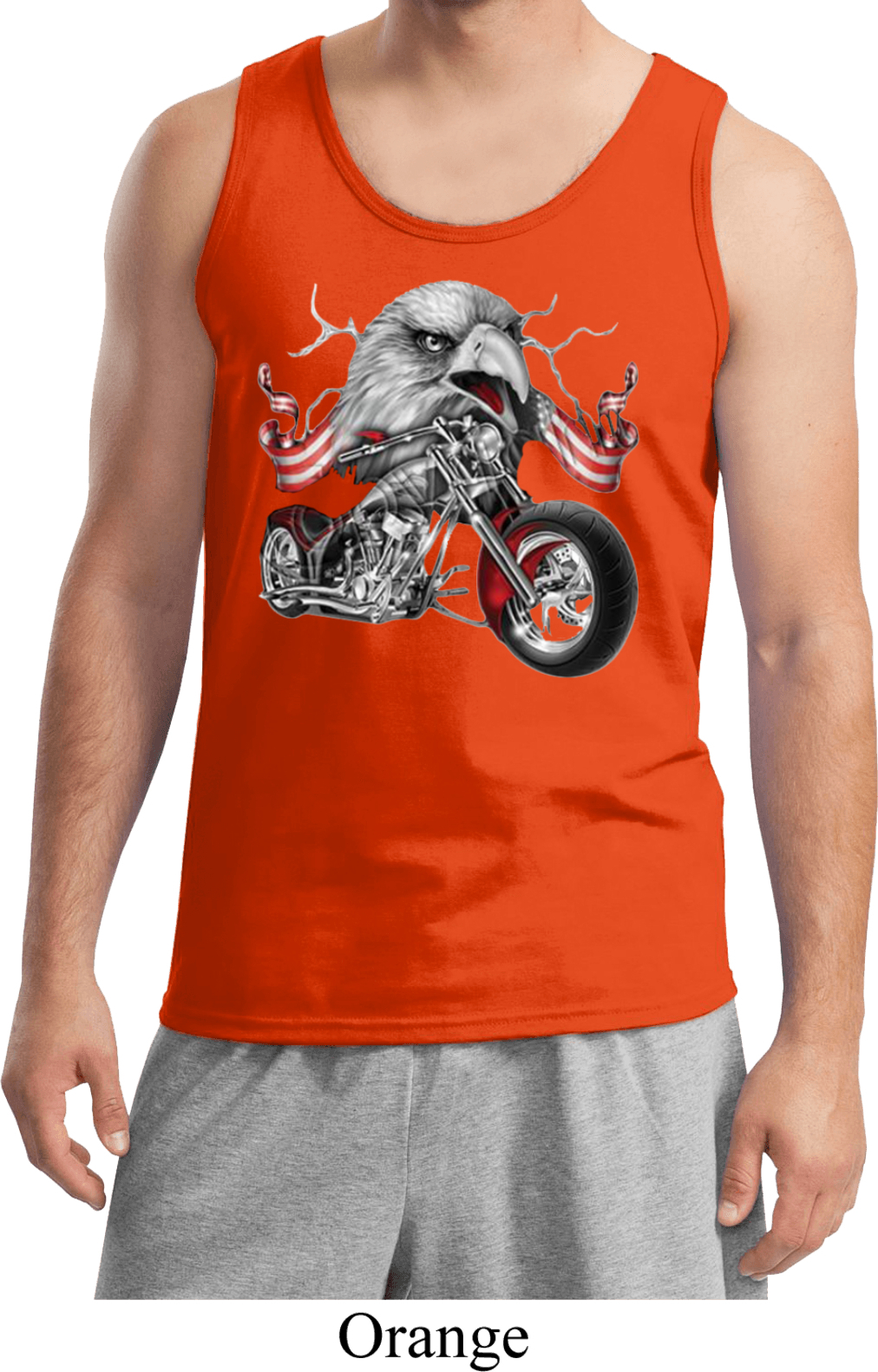 Mens Biker Tanktop Eagle Biker Tank Top - Eagle Biker Mens Biker Shirts