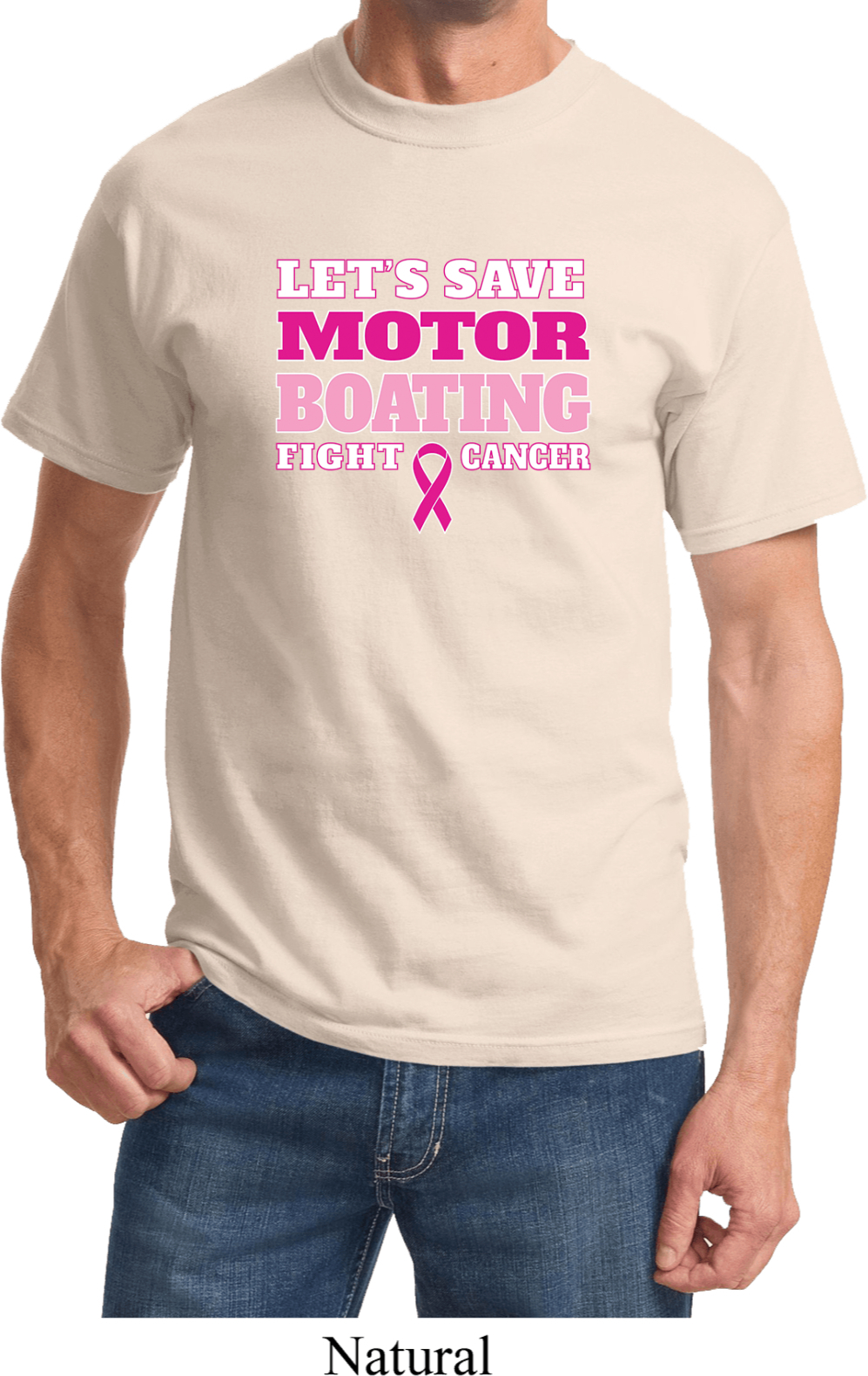 Mens Breast Cancer Awareness Shirt Motor Boating Tee T-Shirt - Motor ...