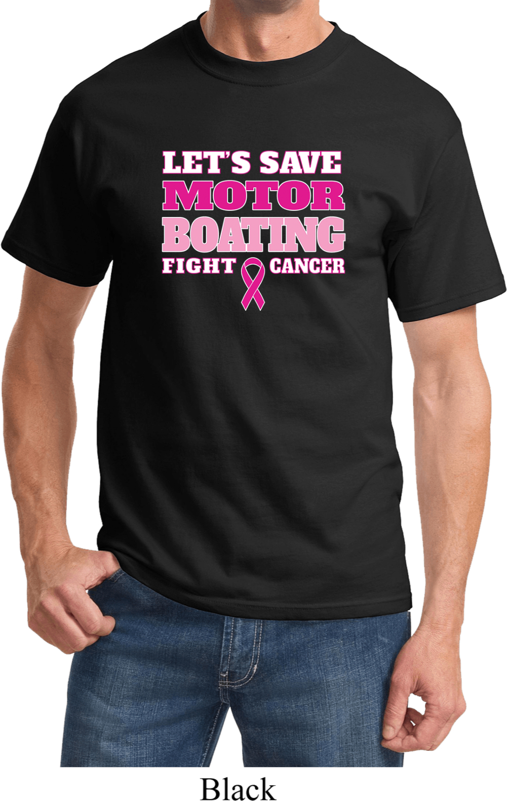 Mens Breast Cancer Awareness Shirt Motor Boating Tee T-Shirt - Motor ...
