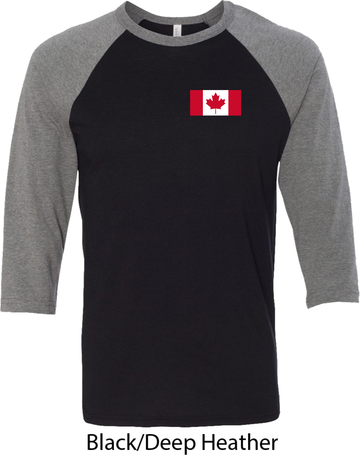 Mens Canada Tee Canadian Flag Pocket Print Raglan Shirt - Canadian Flag ...