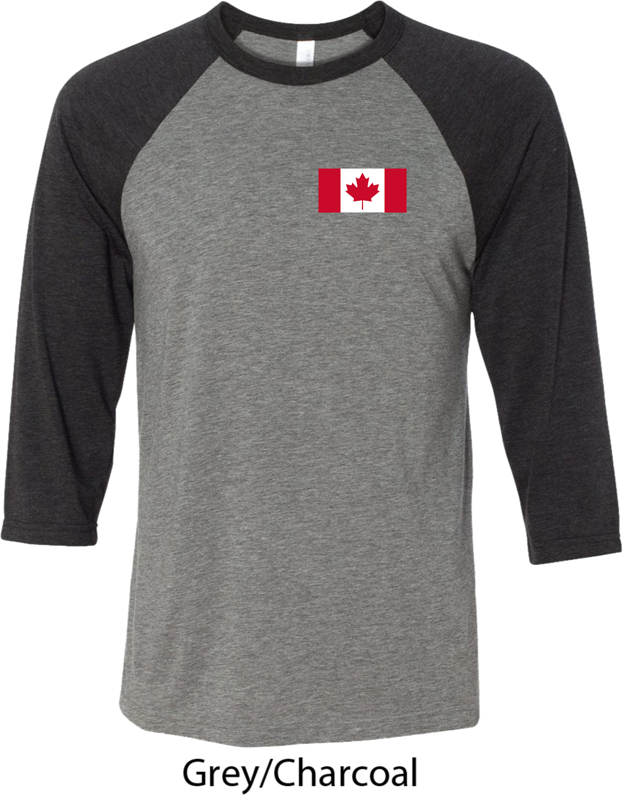Mens Canada Tee Canadian Flag Pocket Print Raglan Shirt - Canadian Flag ...
