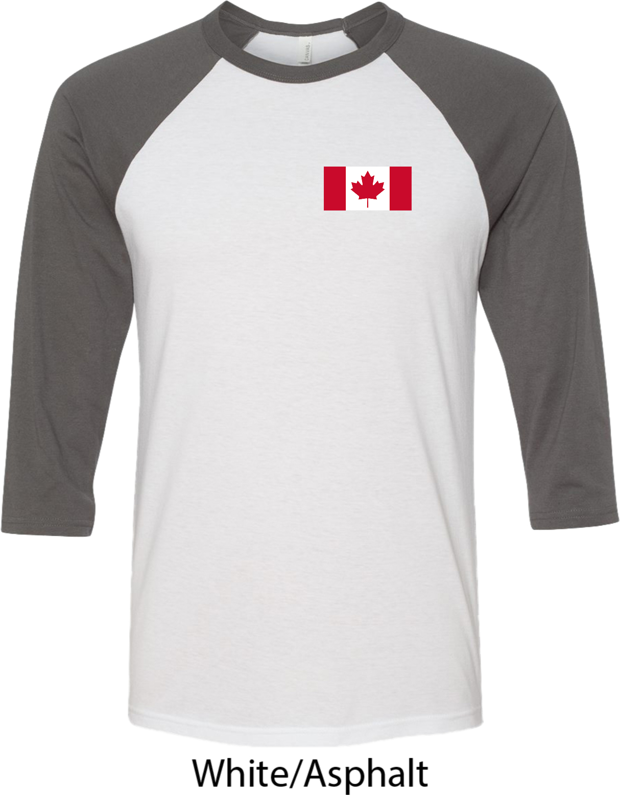 Mens Canada Tee Canadian Flag Pocket Print Raglan Shirt - Canadian Flag ...