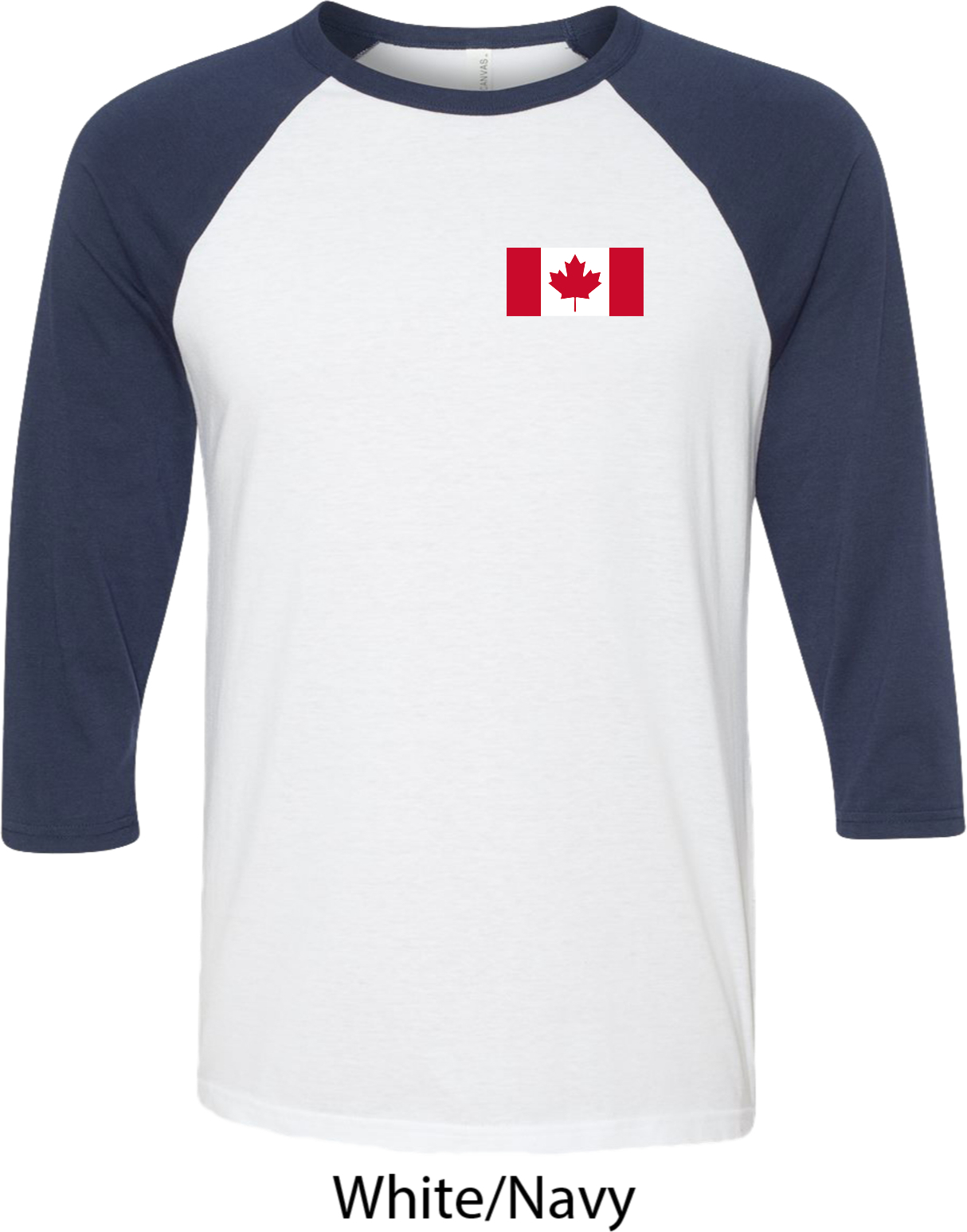 Mens Canada Tee Canadian Flag Pocket Print Raglan Shirt - Canadian Flag ...