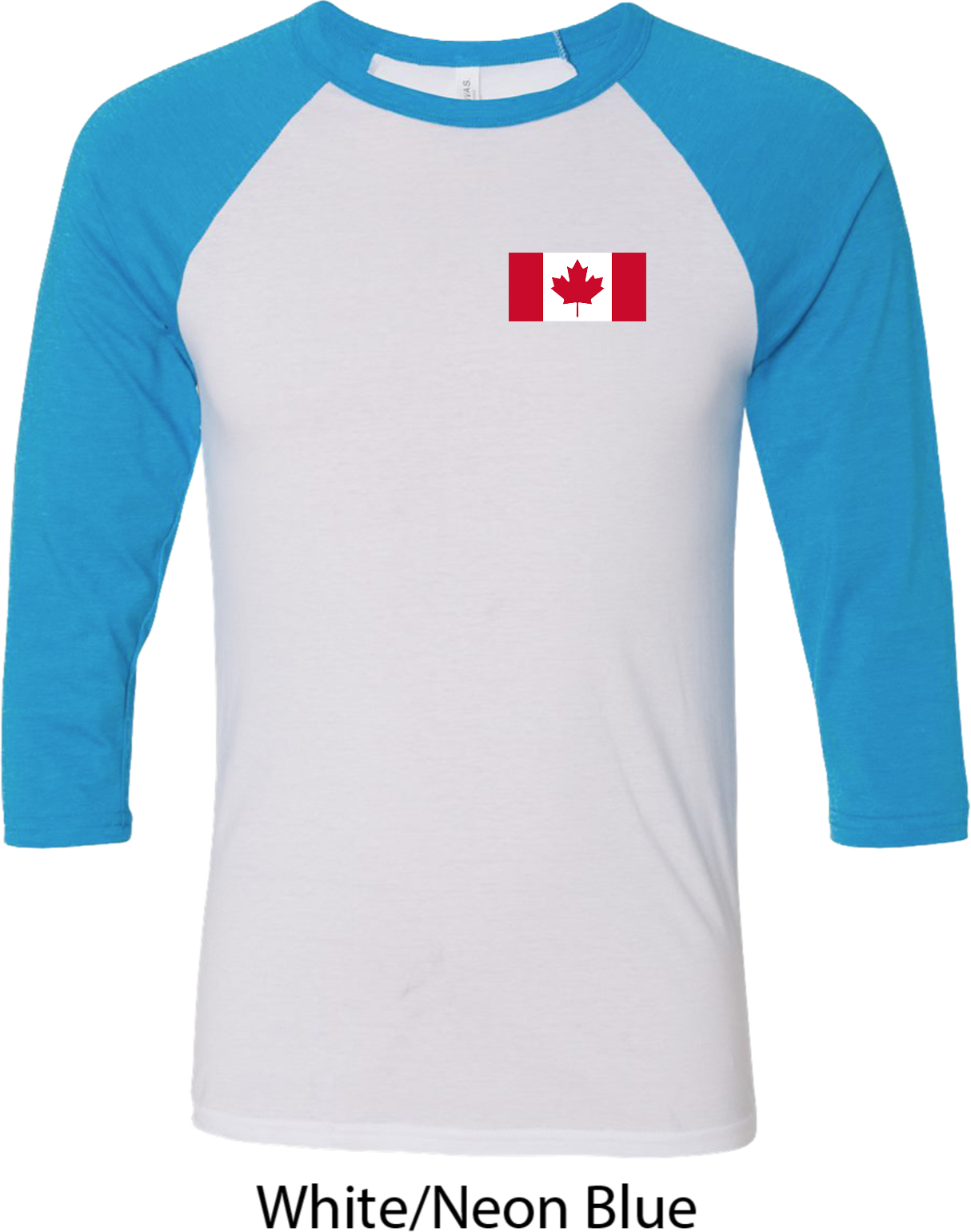 Mens Canada Tee Canadian Flag Pocket Print Raglan Shirt - Canadian Flag ...