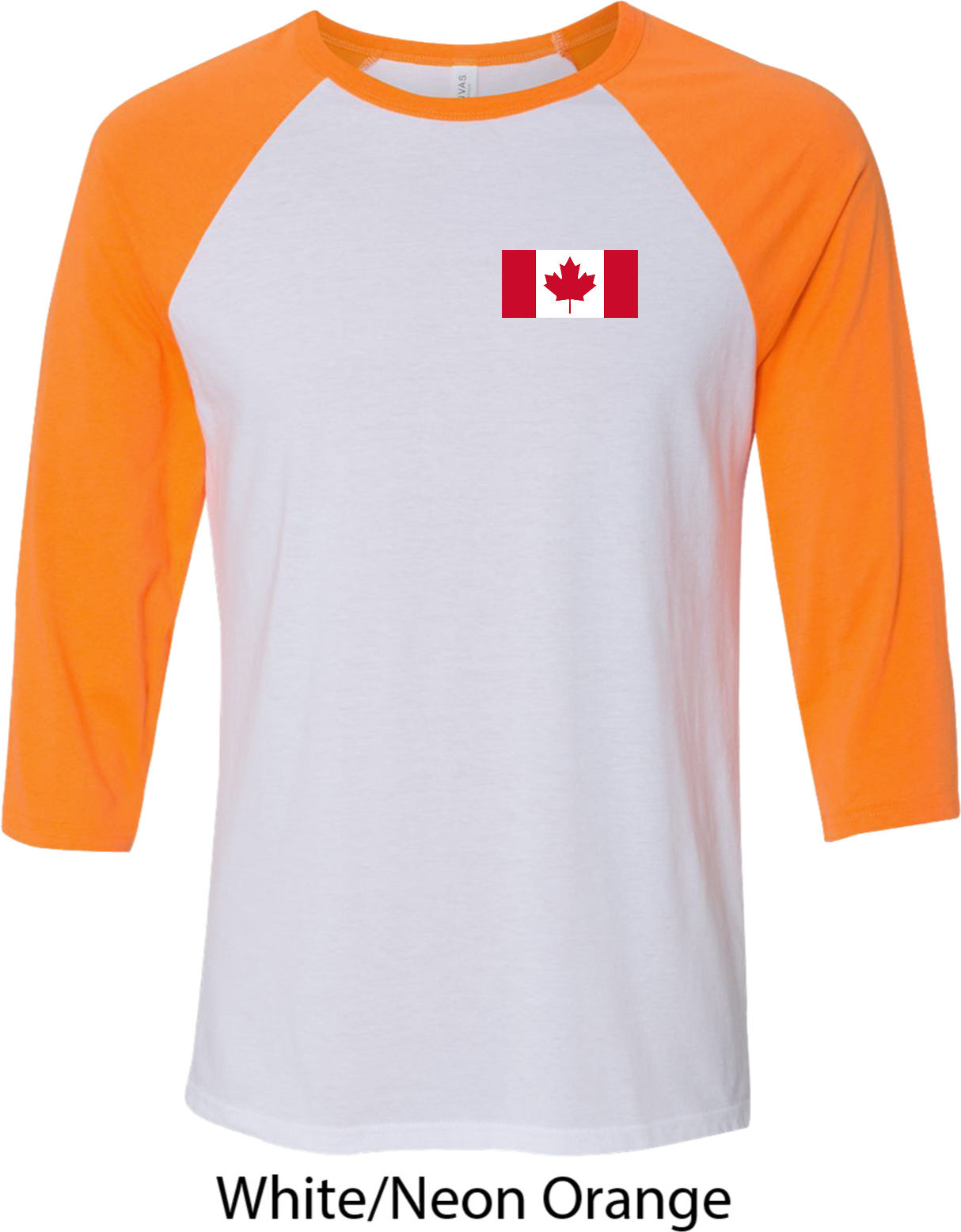 Mens Canada Tee Canadian Flag Pocket Print Raglan Shirt - Canadian Flag ...