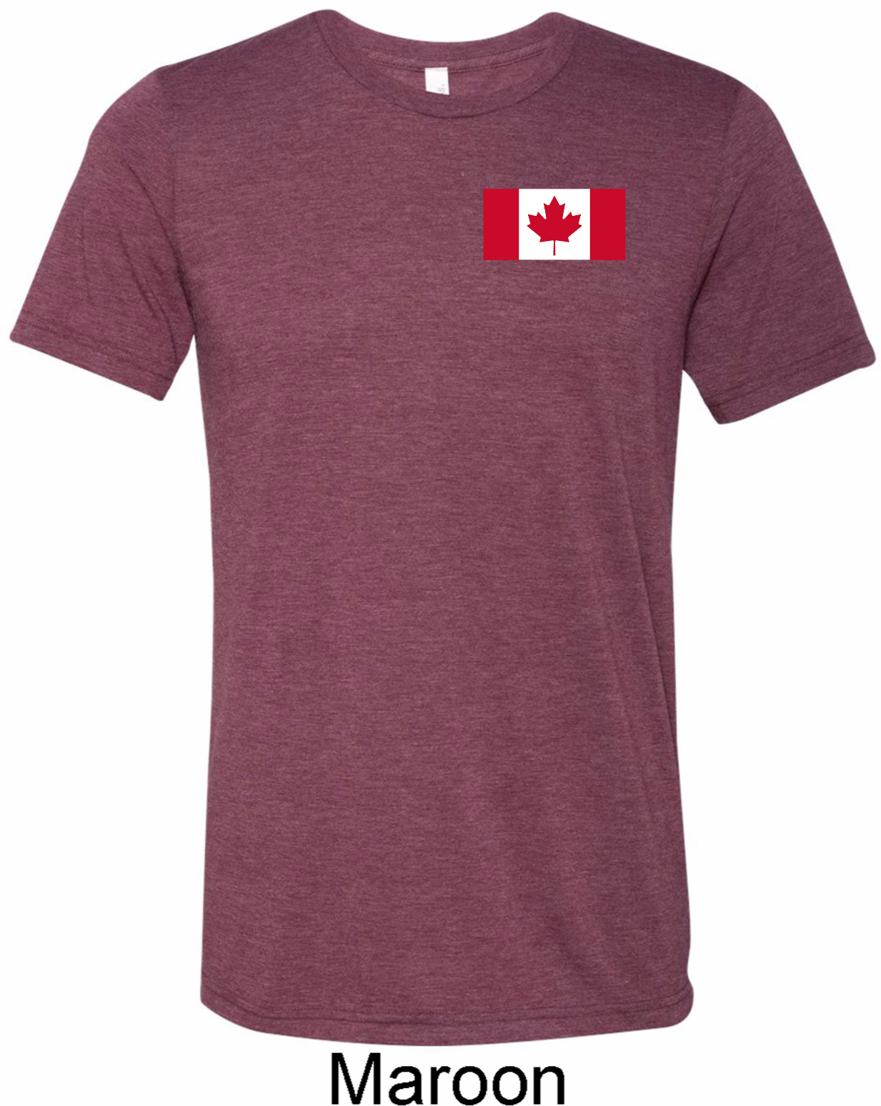 Mens Canada Tee Canadian Flag Pocket Print Tri Blend Shirt - Canadian ...