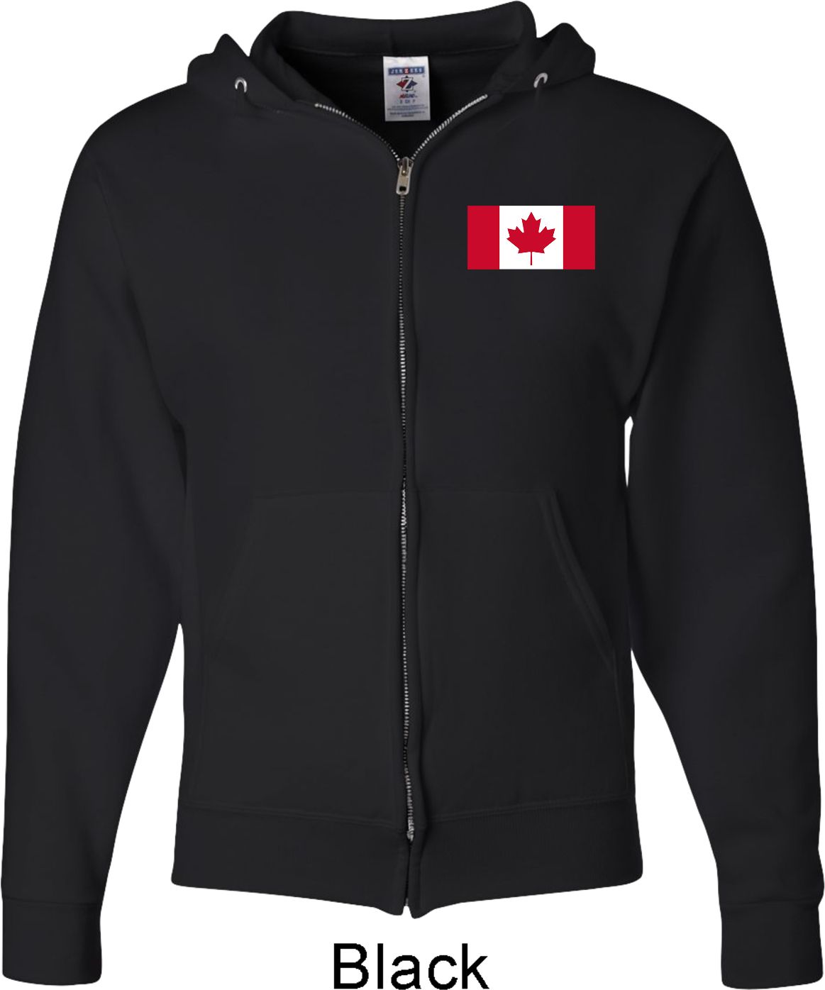 Mens Canadian Flag Pocket Print Full Zip Hoodie - Canadian Flag Pocket ...