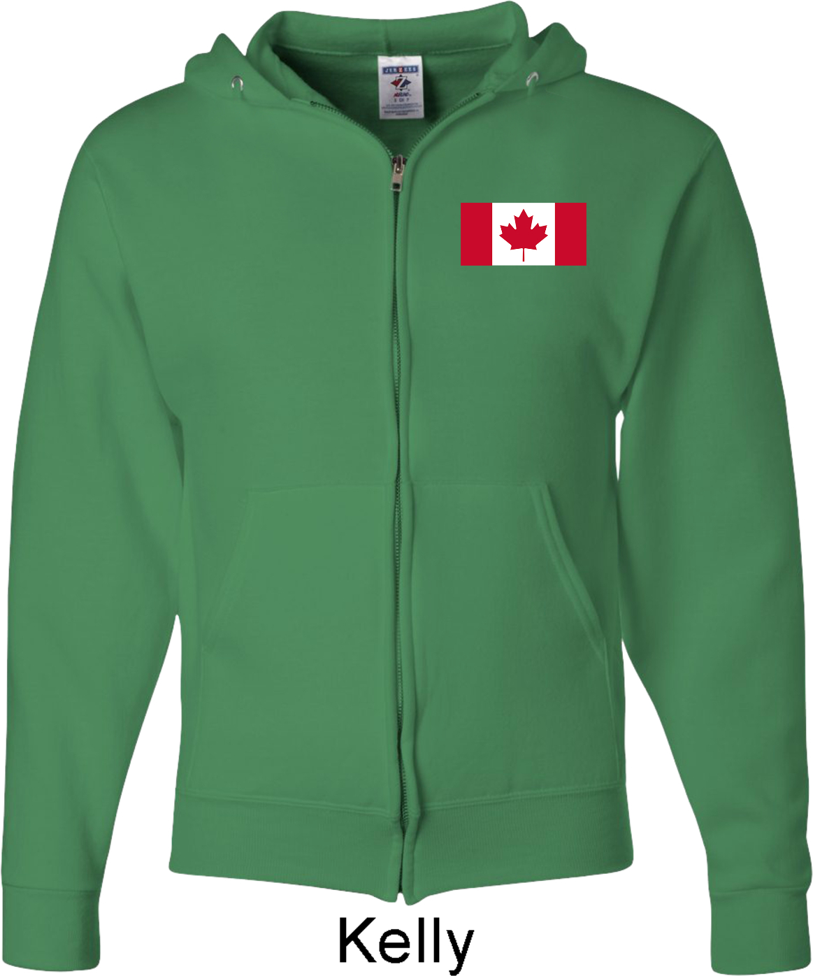 Mens Canadian Flag Pocket Print Full Zip Hoodie - Canadian Flag Pocket ...