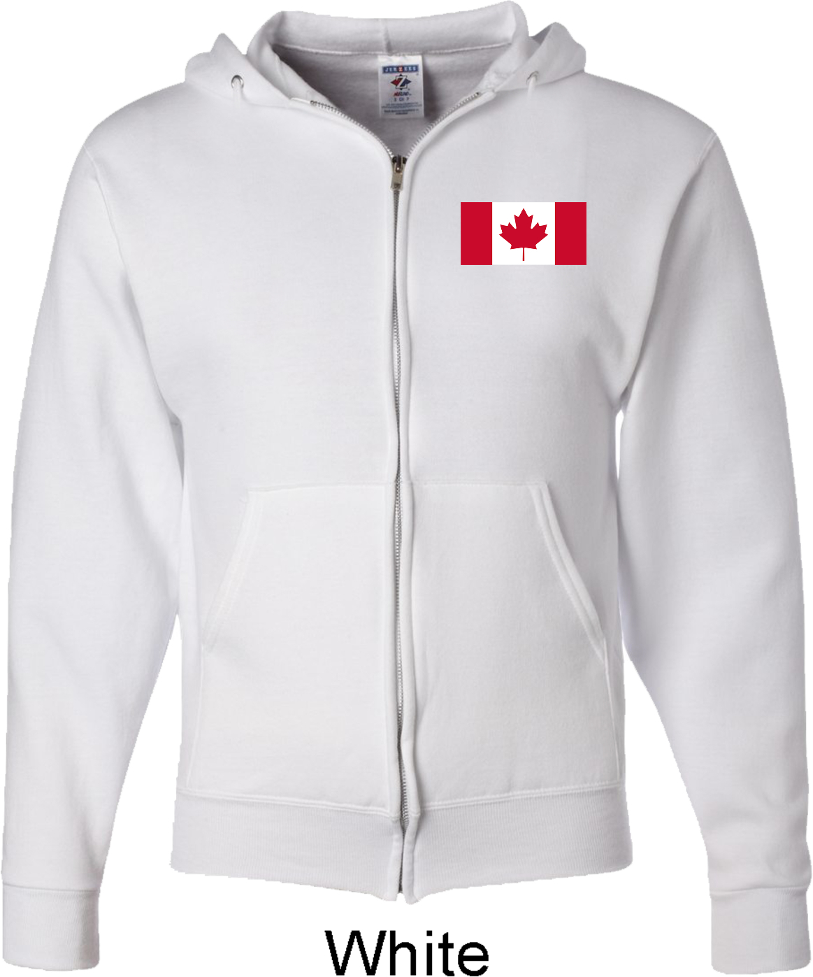 Mens Canadian Flag Pocket Print Full Zip Hoodie - Canadian Flag Pocket ...