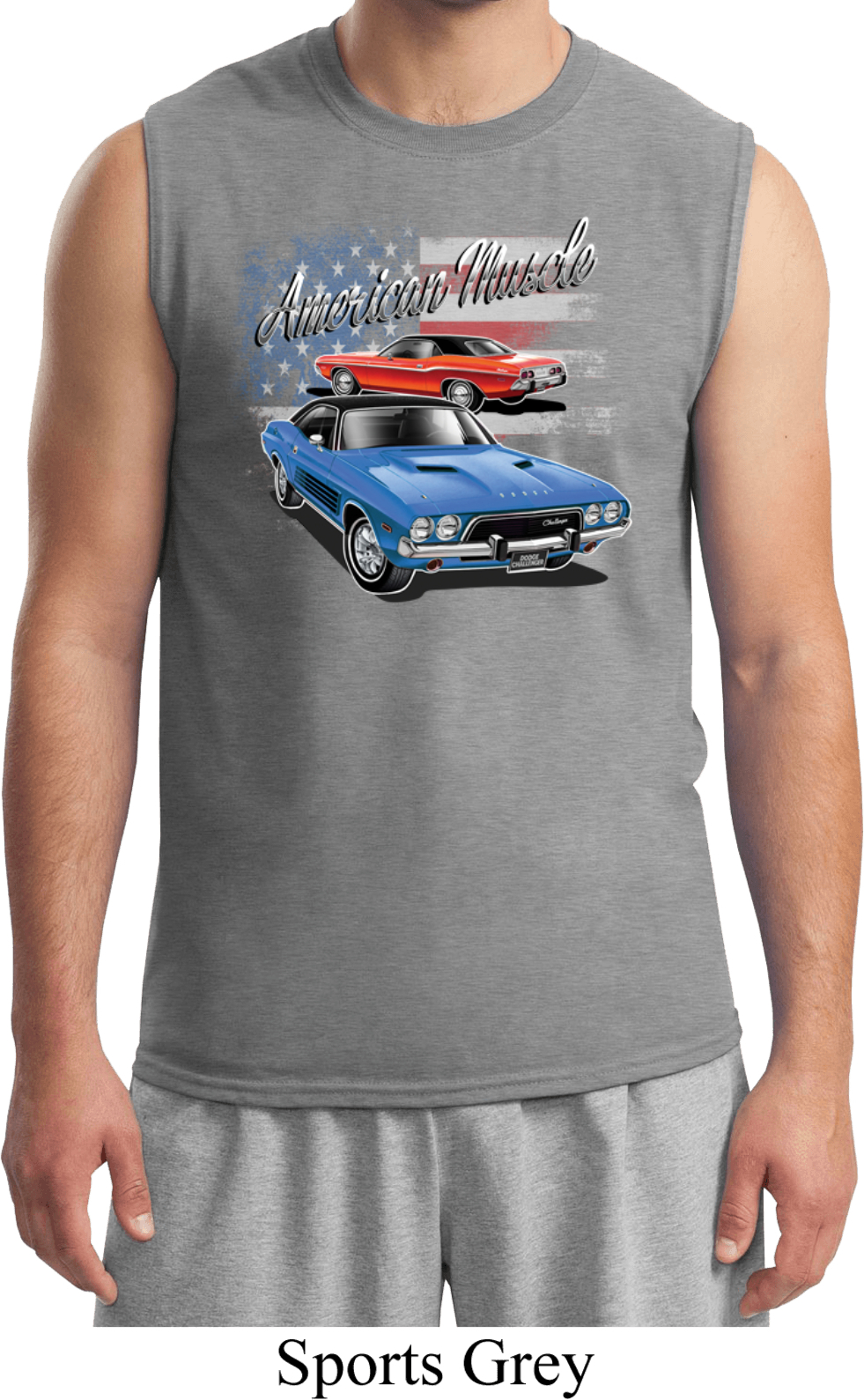 Mens Dodge American Muscle Blue and Red Muscle Shirt - American Muscle ...