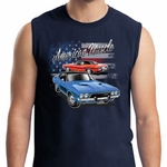 Mens Dodge American Muscle Blue and Red Sleeveless Dry Wicking Shirt ...