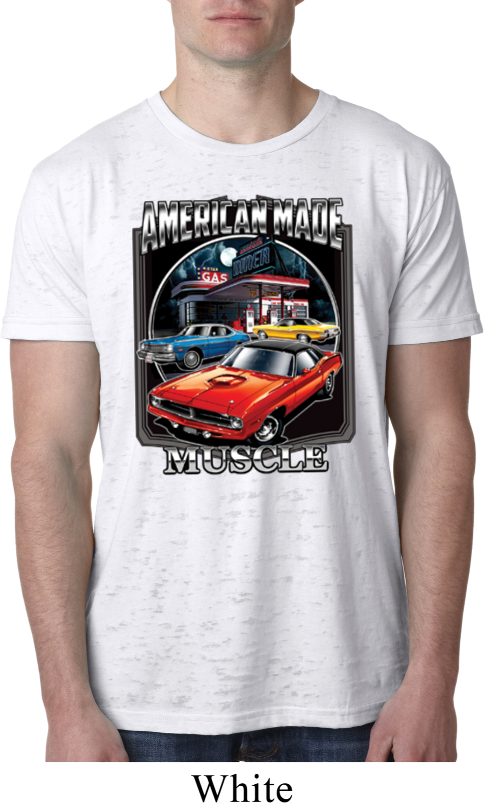 Mens Dodge Shirt Chrysler American Made Burnout Tee T-Shirt - Chrysler ...