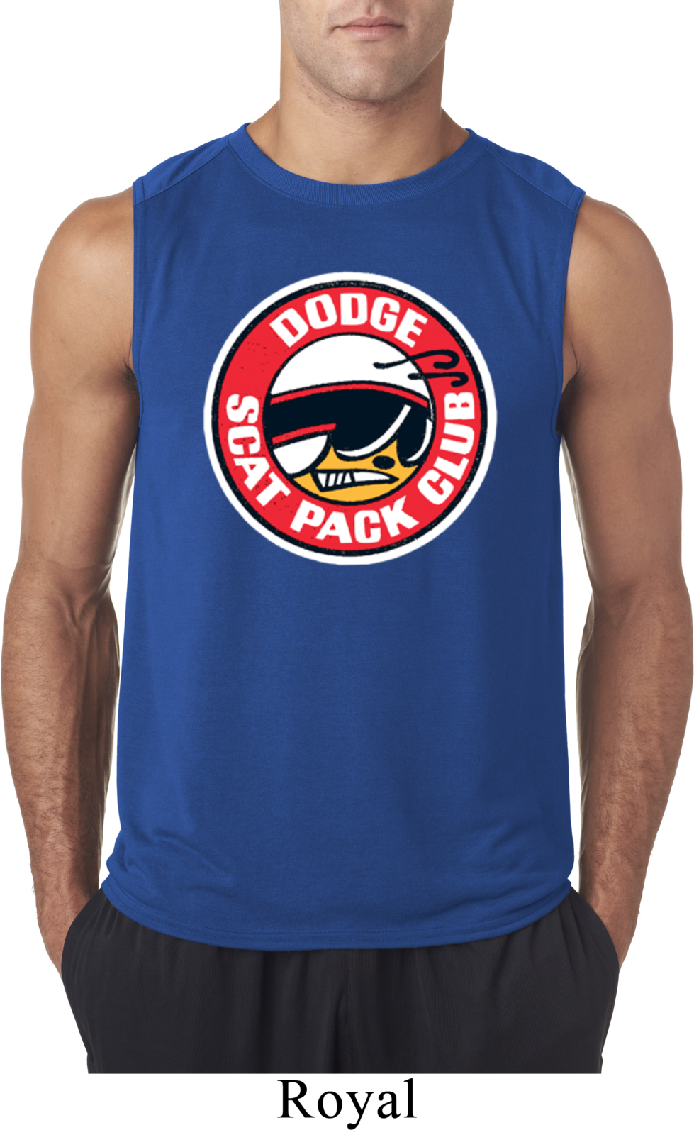 Mens Dodge Shirt Dodge Scat Pack Club Sleeveless Tee T-Shirt - Dodge ...