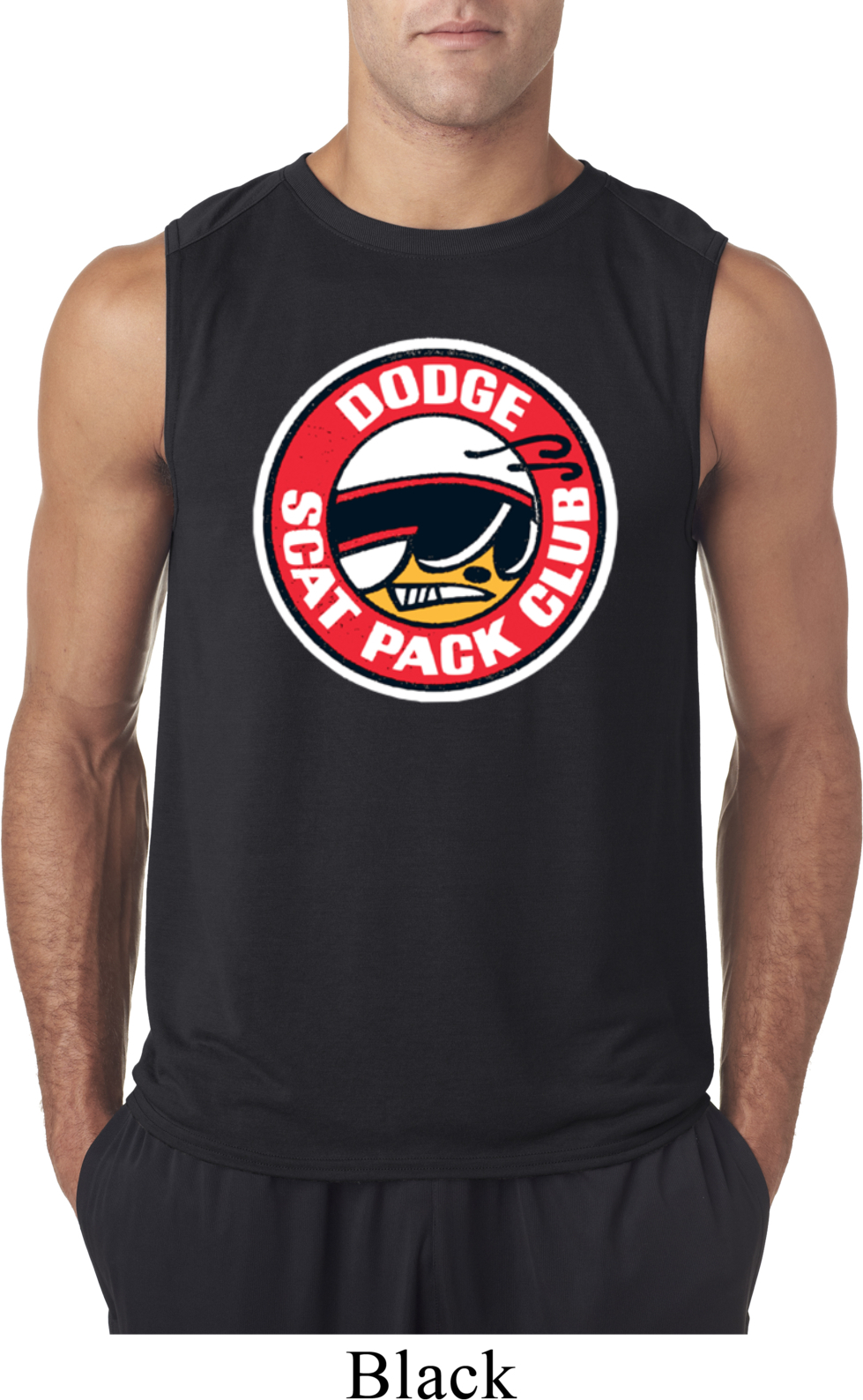 Mens Dodge Shirt Dodge Scat Pack Club Sleeveless Tee T-Shirt - Dodge ...