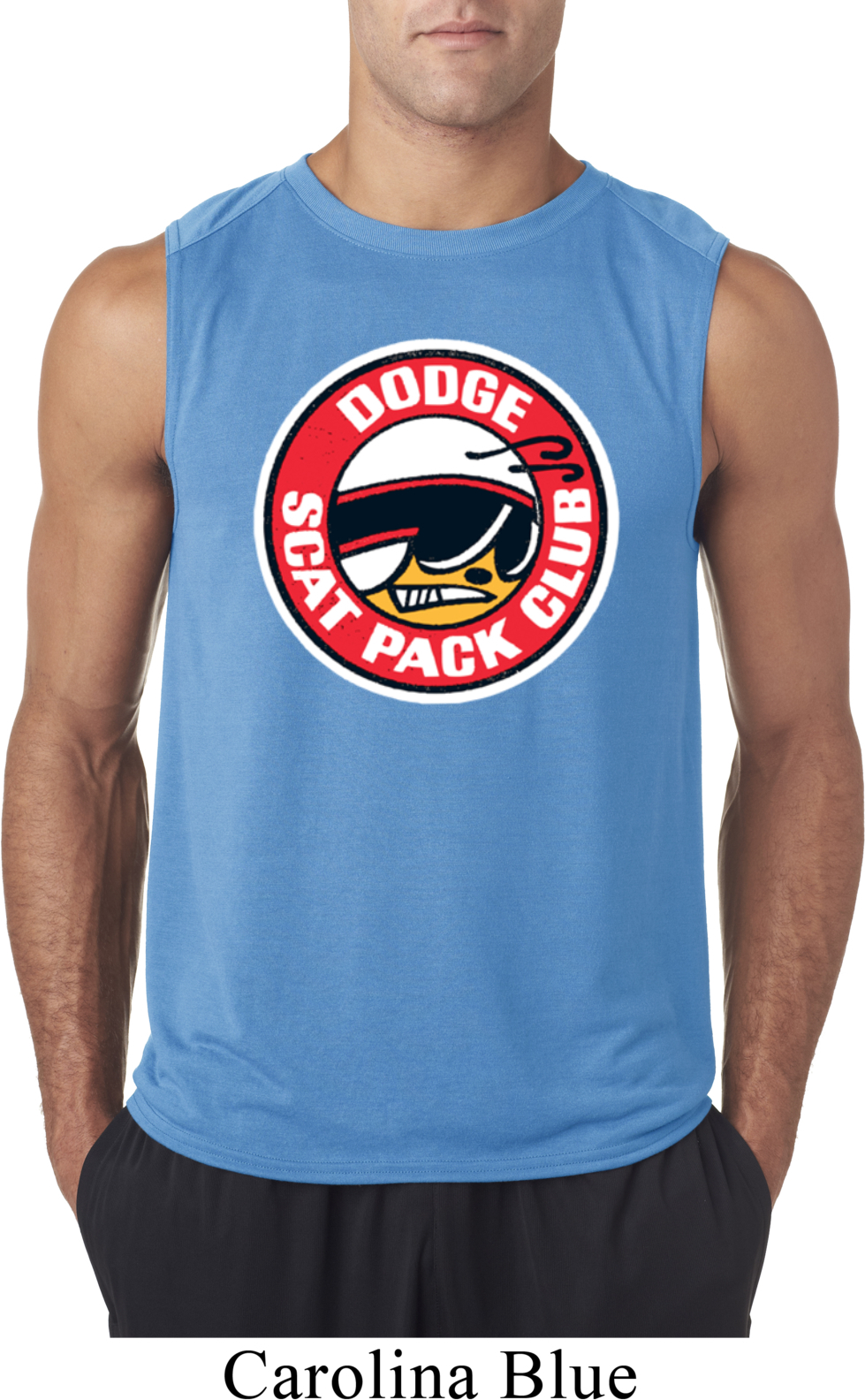 Mens Dodge Shirt Dodge Scat Pack Club Sleeveless Tee T-Shirt - Dodge ...