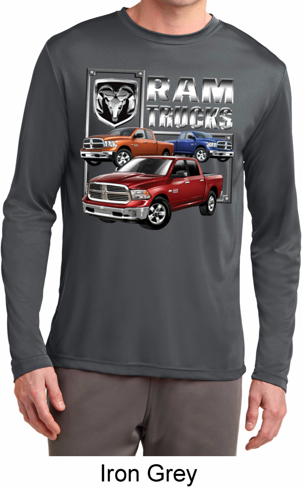 Mens Dodge Shirt Ram Trucks Dry Wicking Long Sleeve Tee T-Shirt - Dodge ...