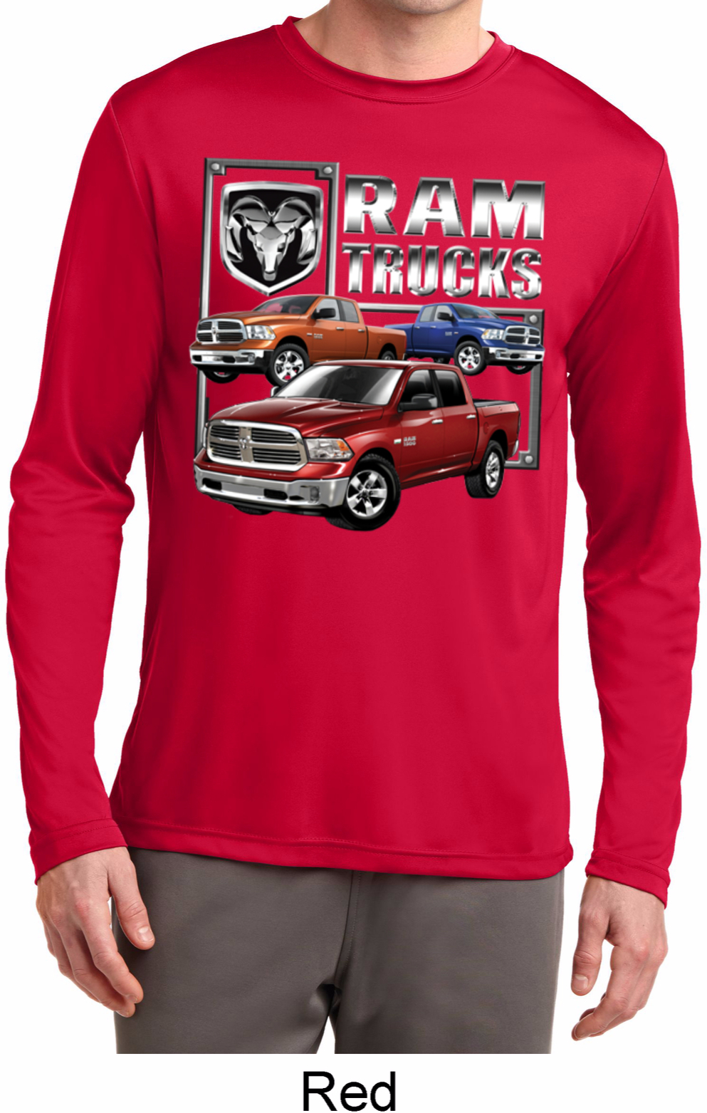 Mens Dodge Shirt Ram Trucks Dry Wicking Long Sleeve Tee T-Shirt - Dodge ...