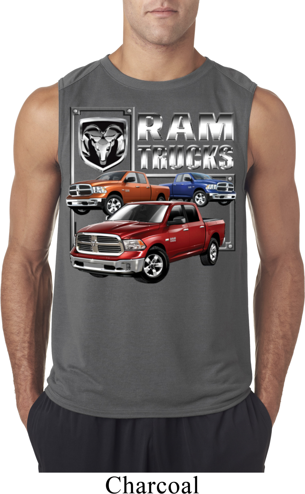 Mens Dodge Shirt Ram Trucks Sleeveless Tee T-Shirt - Dodge Ram Trucks ...