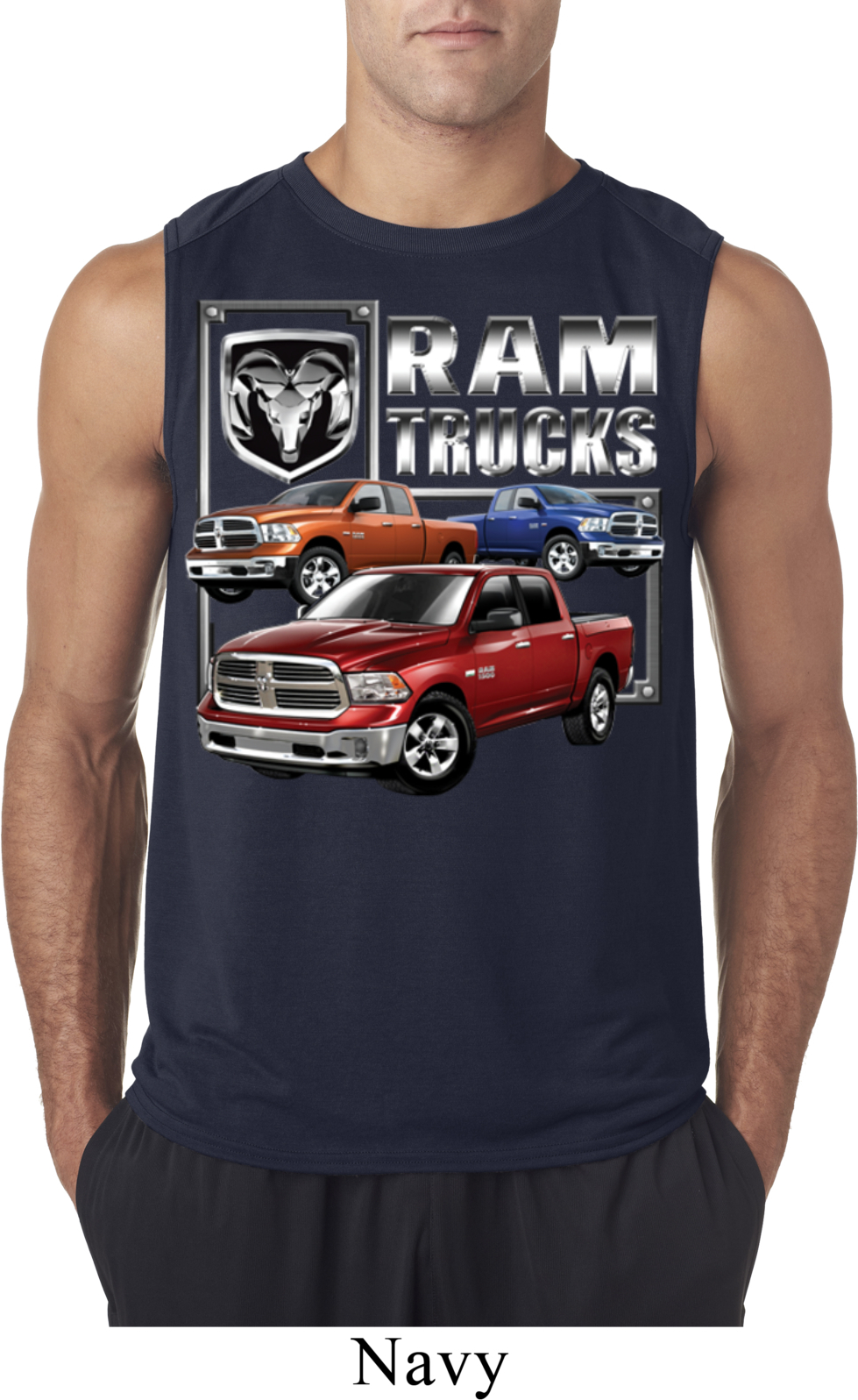 Mens Dodge Shirt Ram Trucks Sleeveless Tee T-Shirt - Dodge Ram Trucks ...