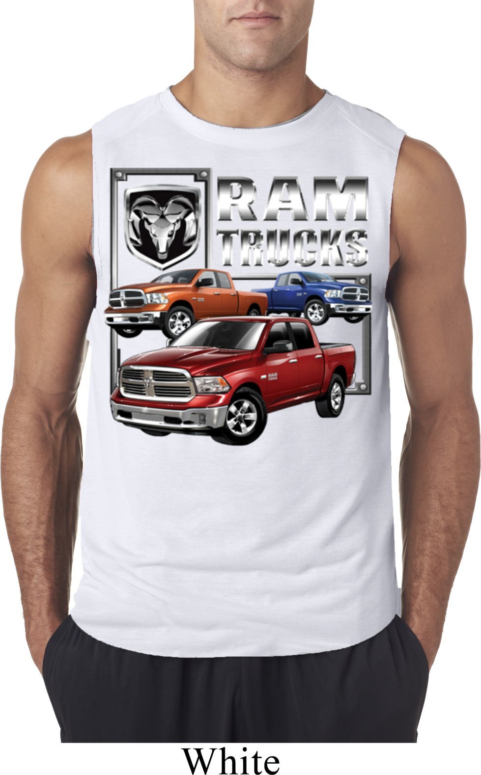 Mens Dodge Shirt Ram Trucks Sleeveless Tee T-Shirt - Dodge Ram Trucks ...