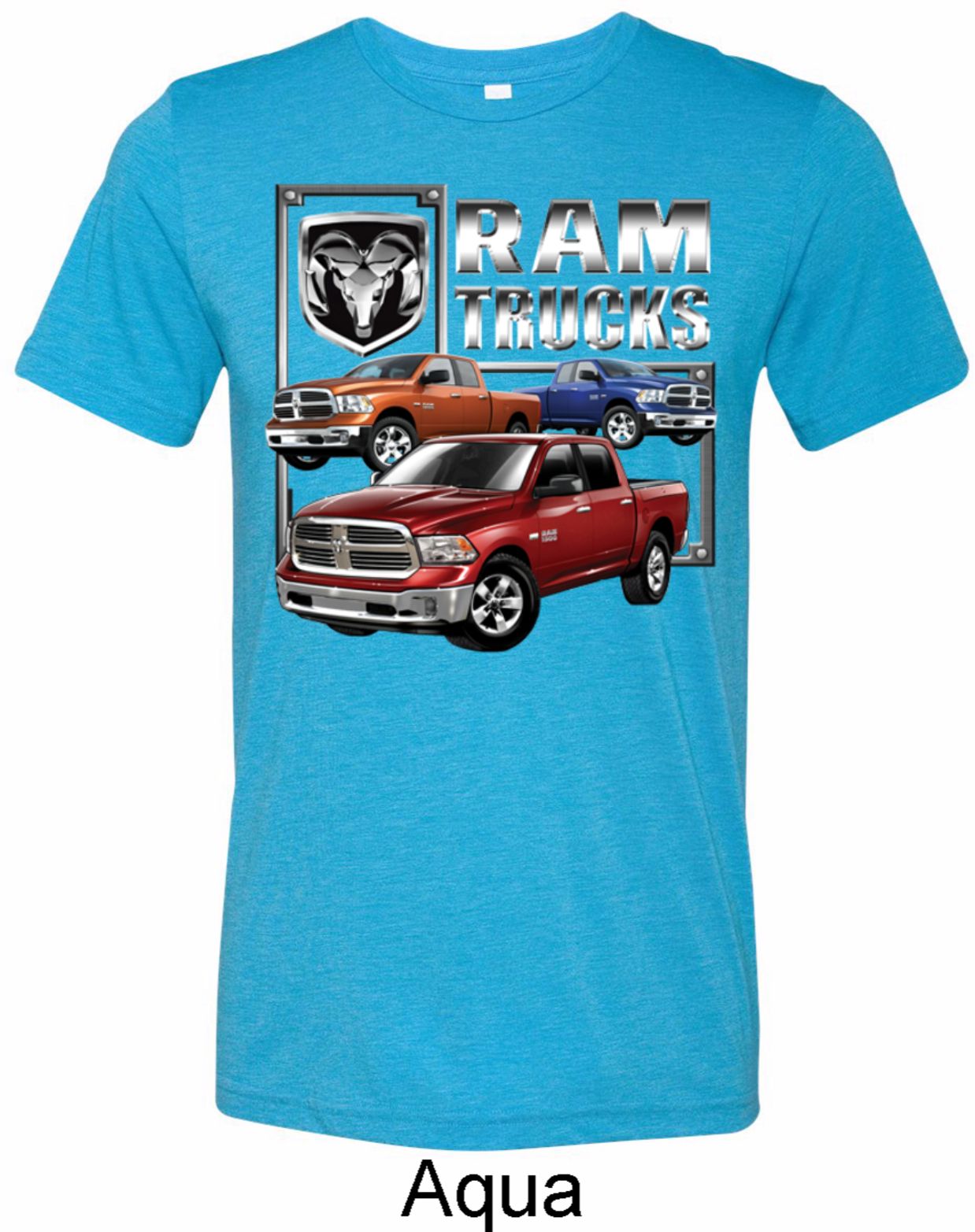 Mens Dodge Shirt Ram Trucks Tri Blend Crewneck Tee T-Shirt - Dodge Ram ...