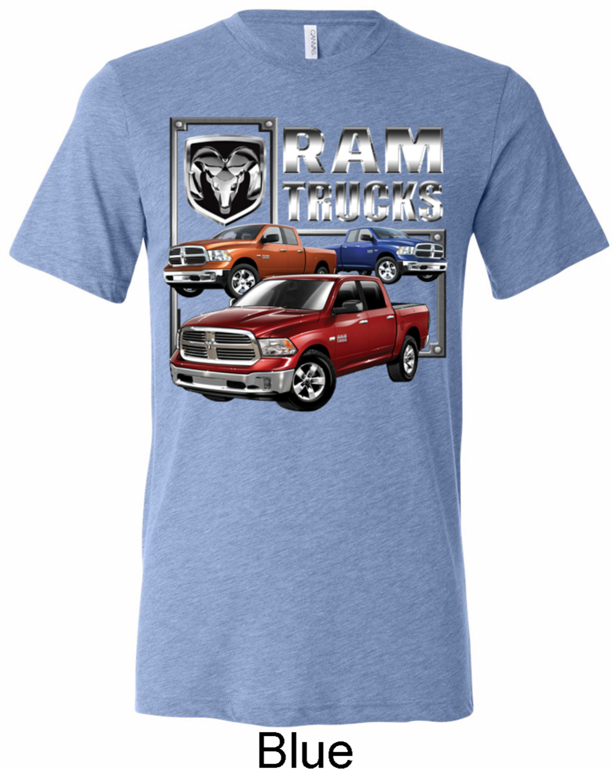 Mens Dodge Shirt Ram Trucks Tri Blend Crewneck Tee T-Shirt - Dodge Ram ...