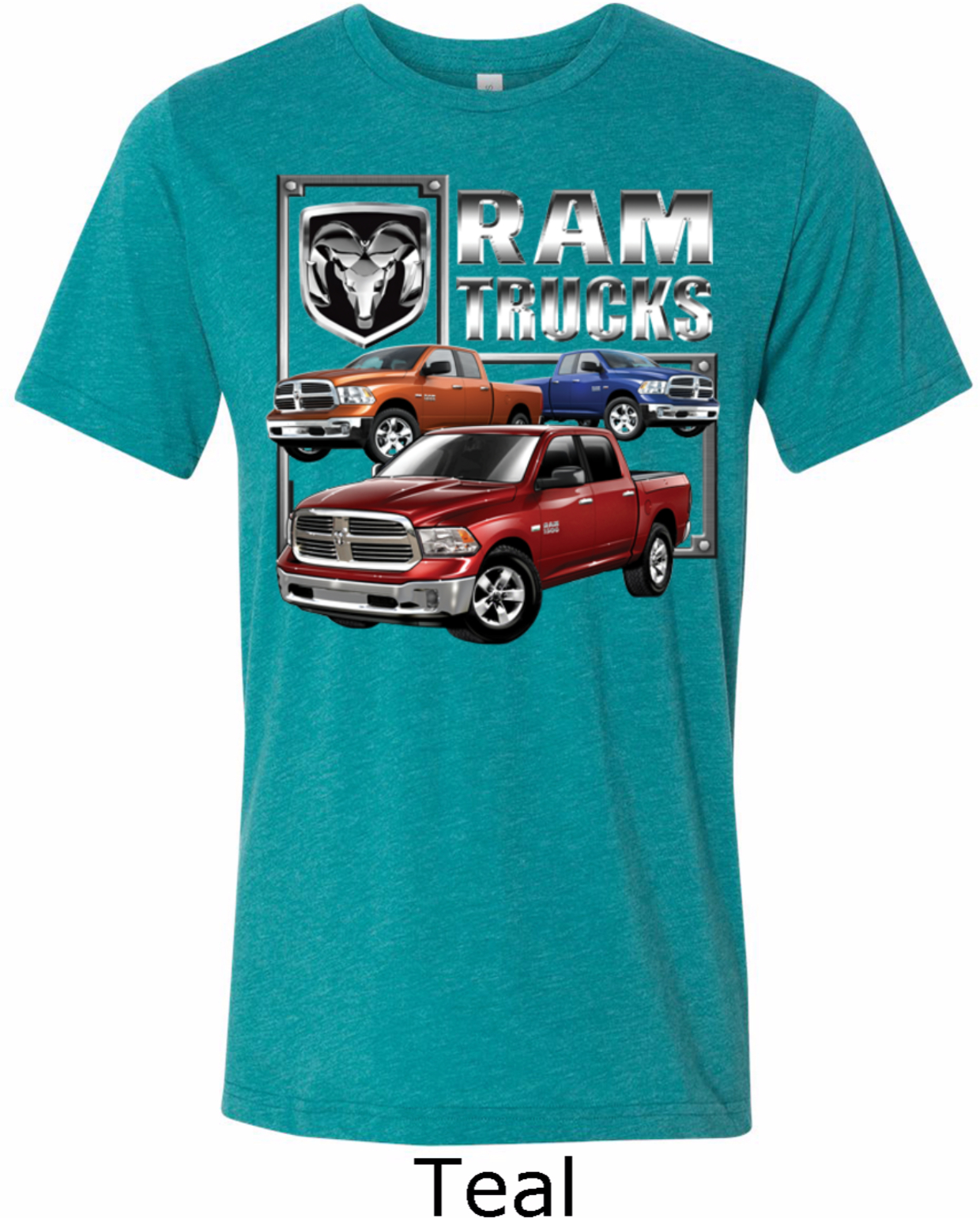 Mens Dodge Shirt Ram Trucks Tri Blend Crewneck Tee T-Shirt - Dodge Ram ...